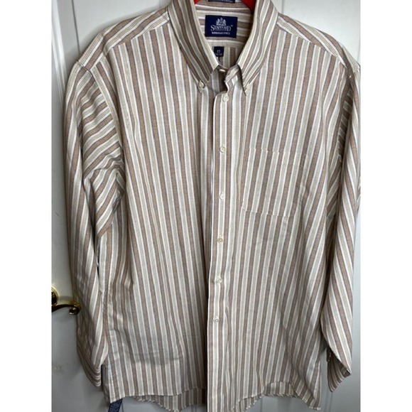 Stafford | Shirts | Stafford Wrinkle Free Oxford Cloth Mens Button Down Shirt Size 7 3435 | Poshmark